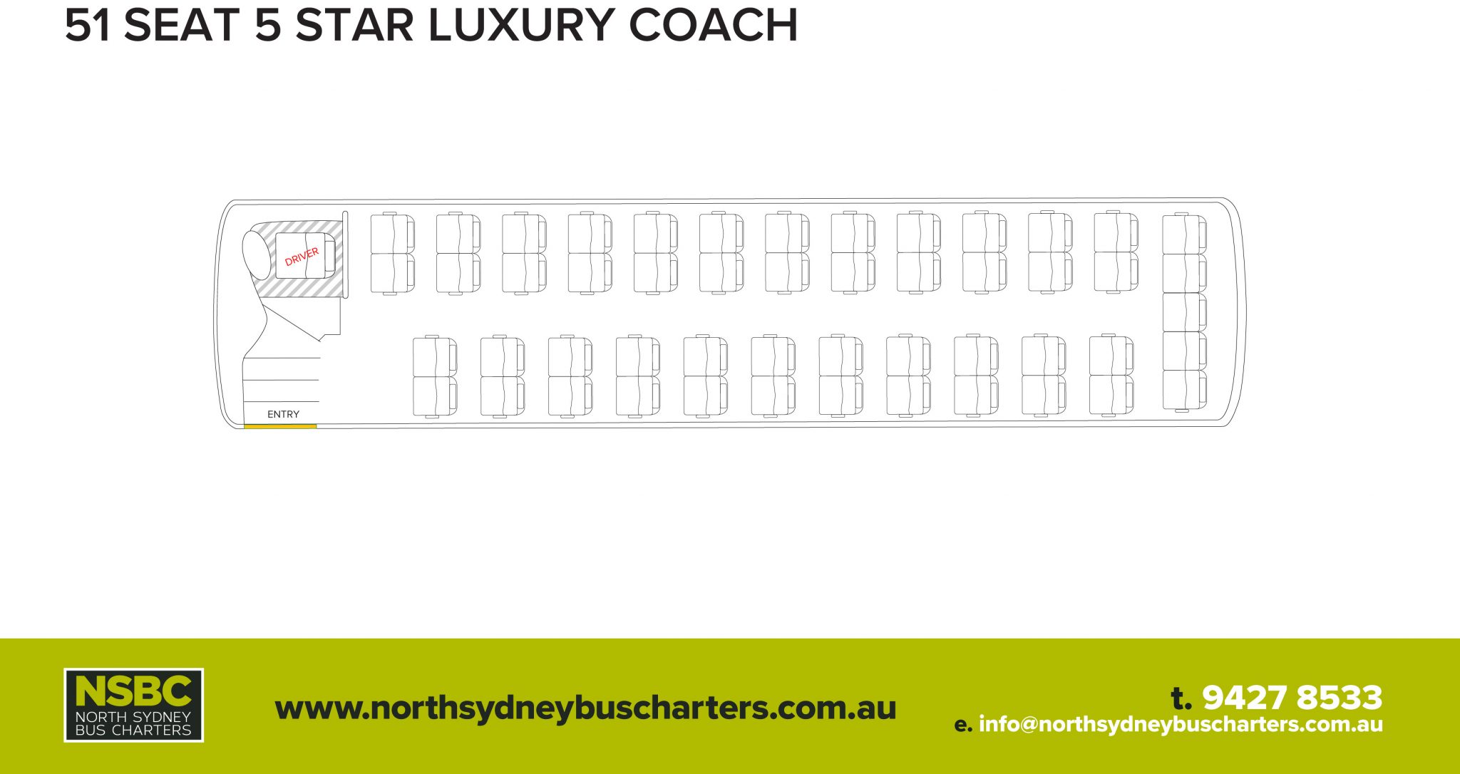 51 Seat 5 Star Coach - North Sydney Bus Charters